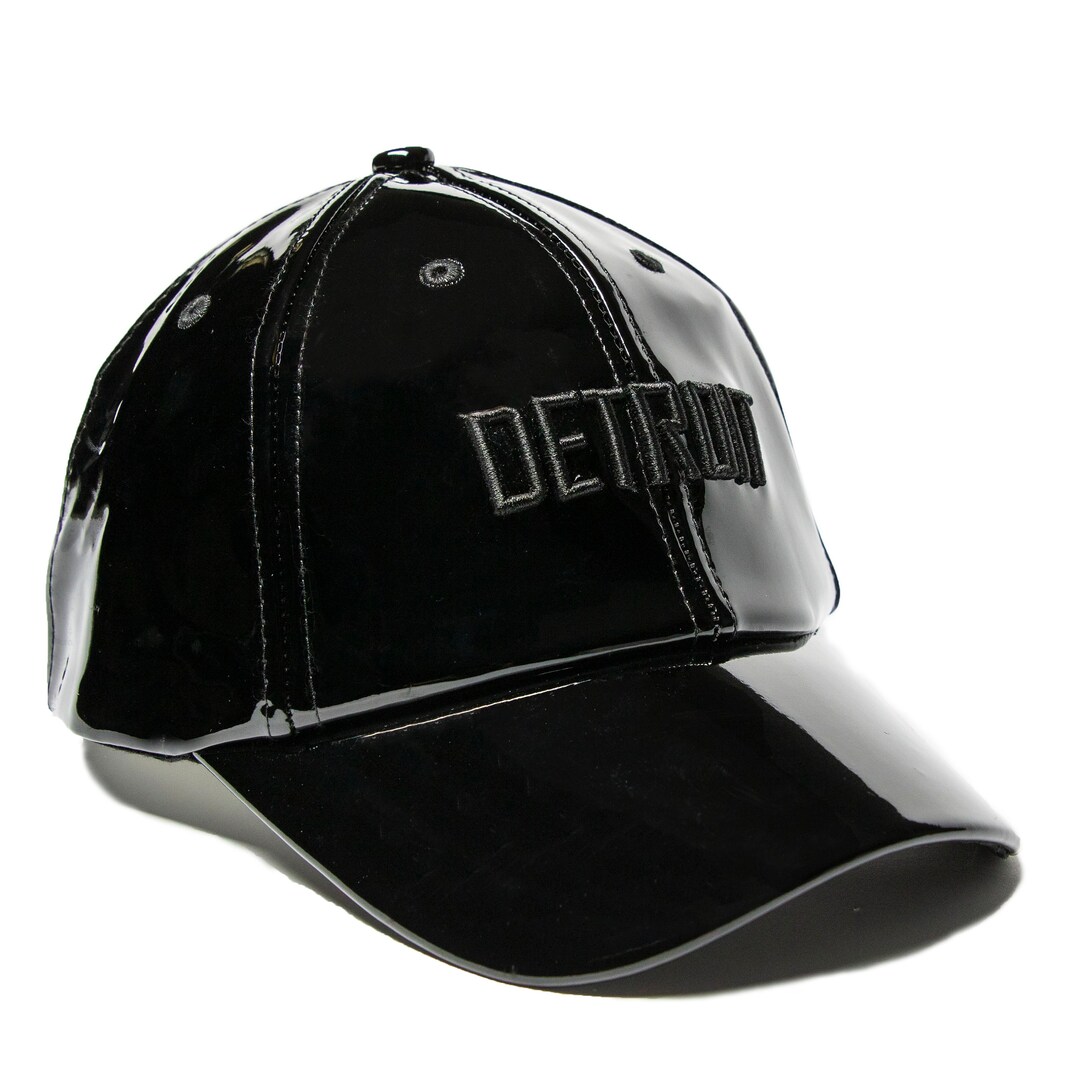 Detroit Black Vinyl Baseball Cap - Etsy