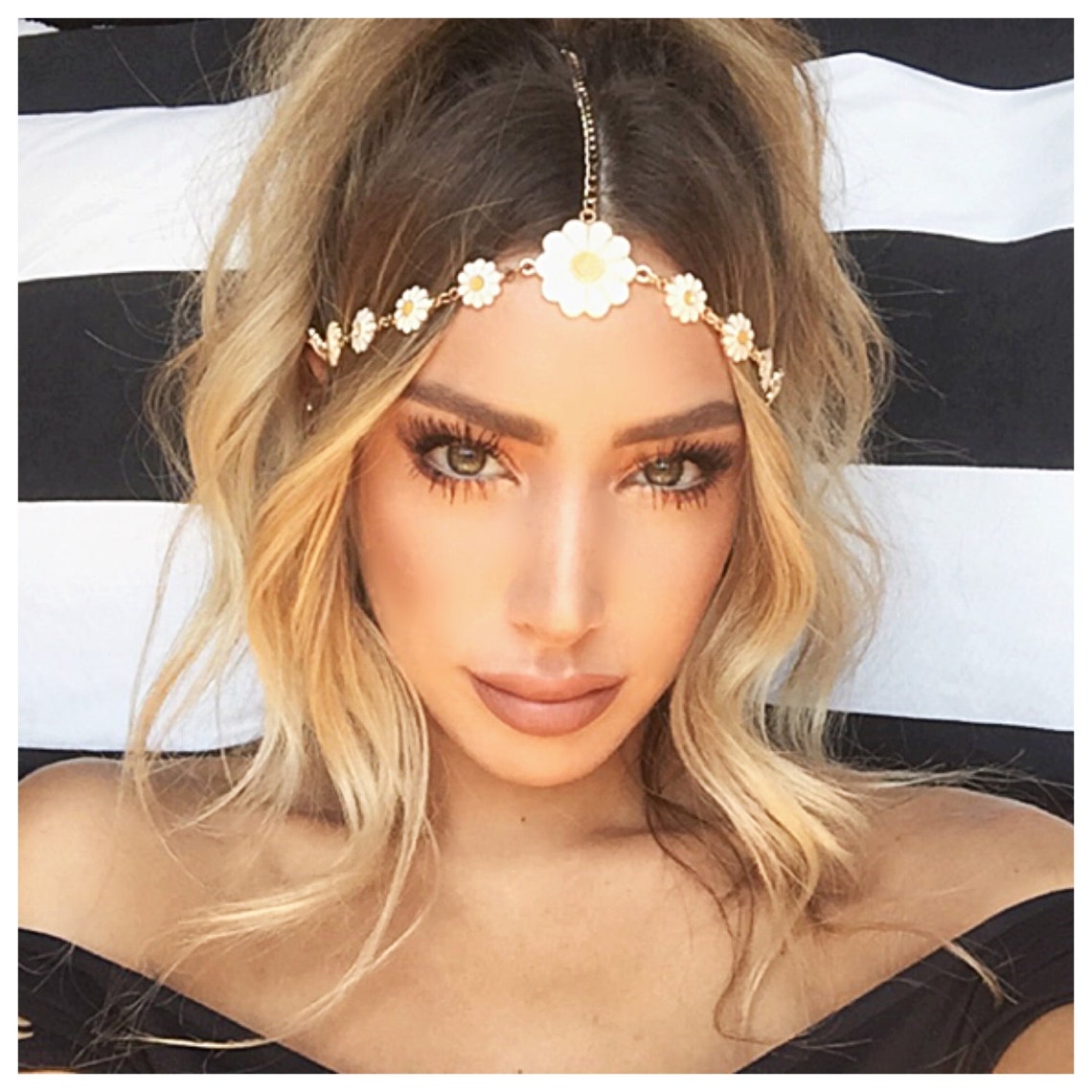 Daisy Flower Chain Headpiece - Etsy