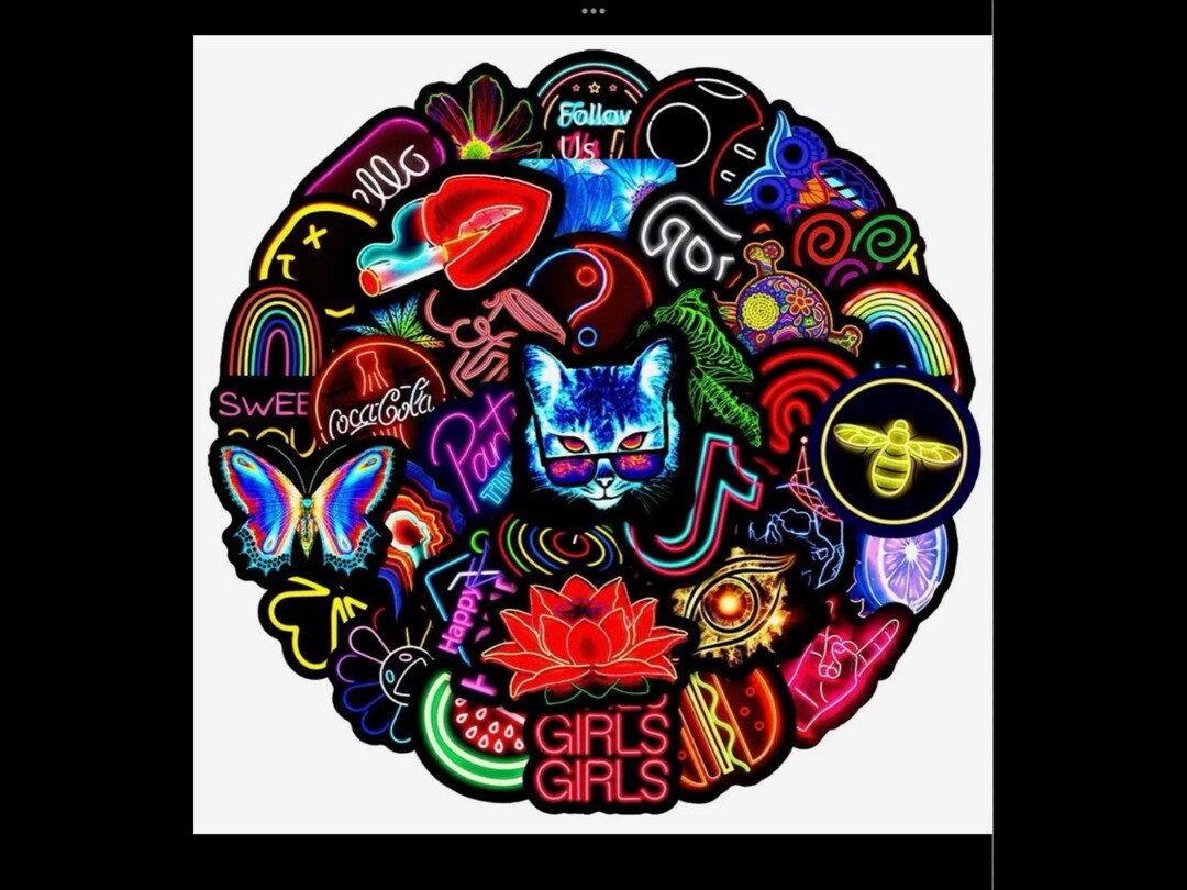 Neon Sticker Pack (random Selection) 2-inch - Etsy