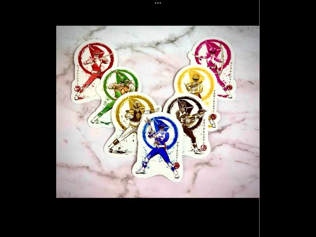 Power Ranger Stickers - Etsy