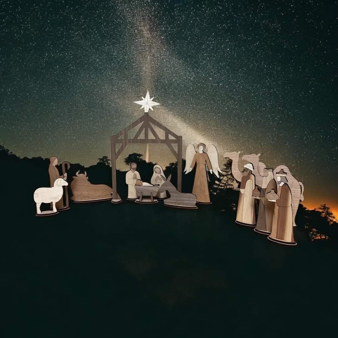 Nativity Set: Manger, Shepherds, Wise Men. - Etsy