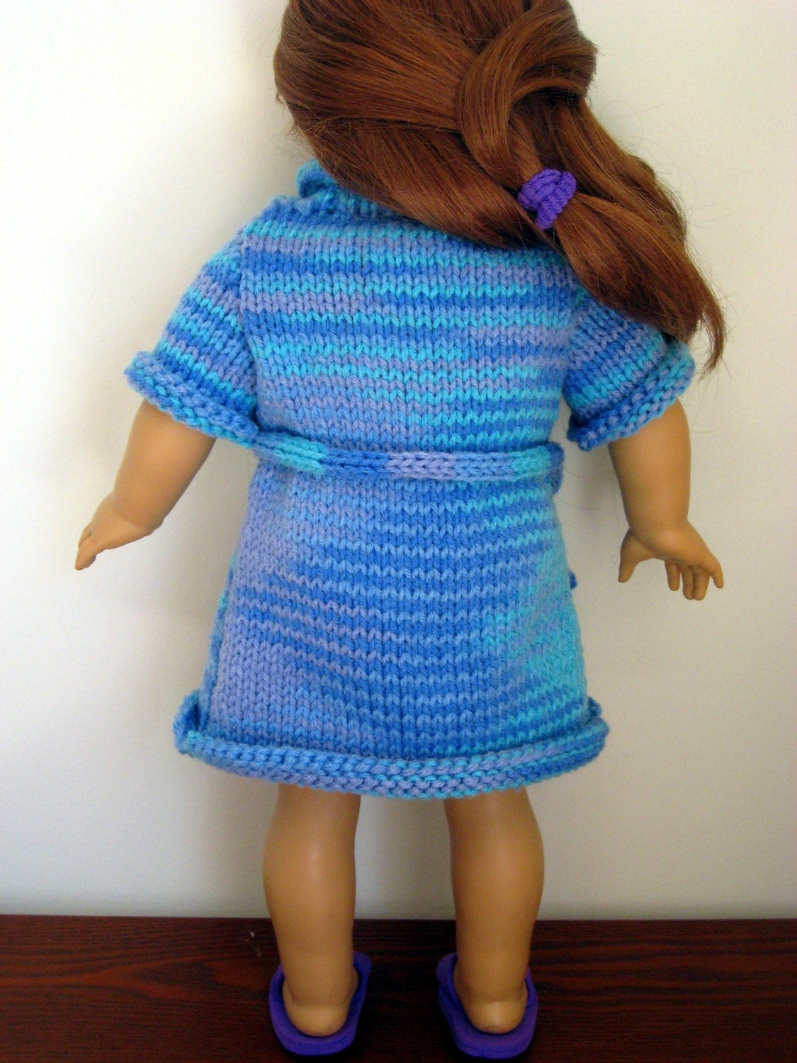 Instant Download PDF Knitting Pattern, Bath Robe for American Girl Doll ...