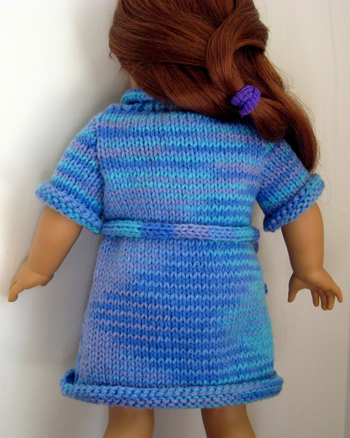 Instant Download PDF Knitting Pattern, Bath Robe for American Girl Doll ...