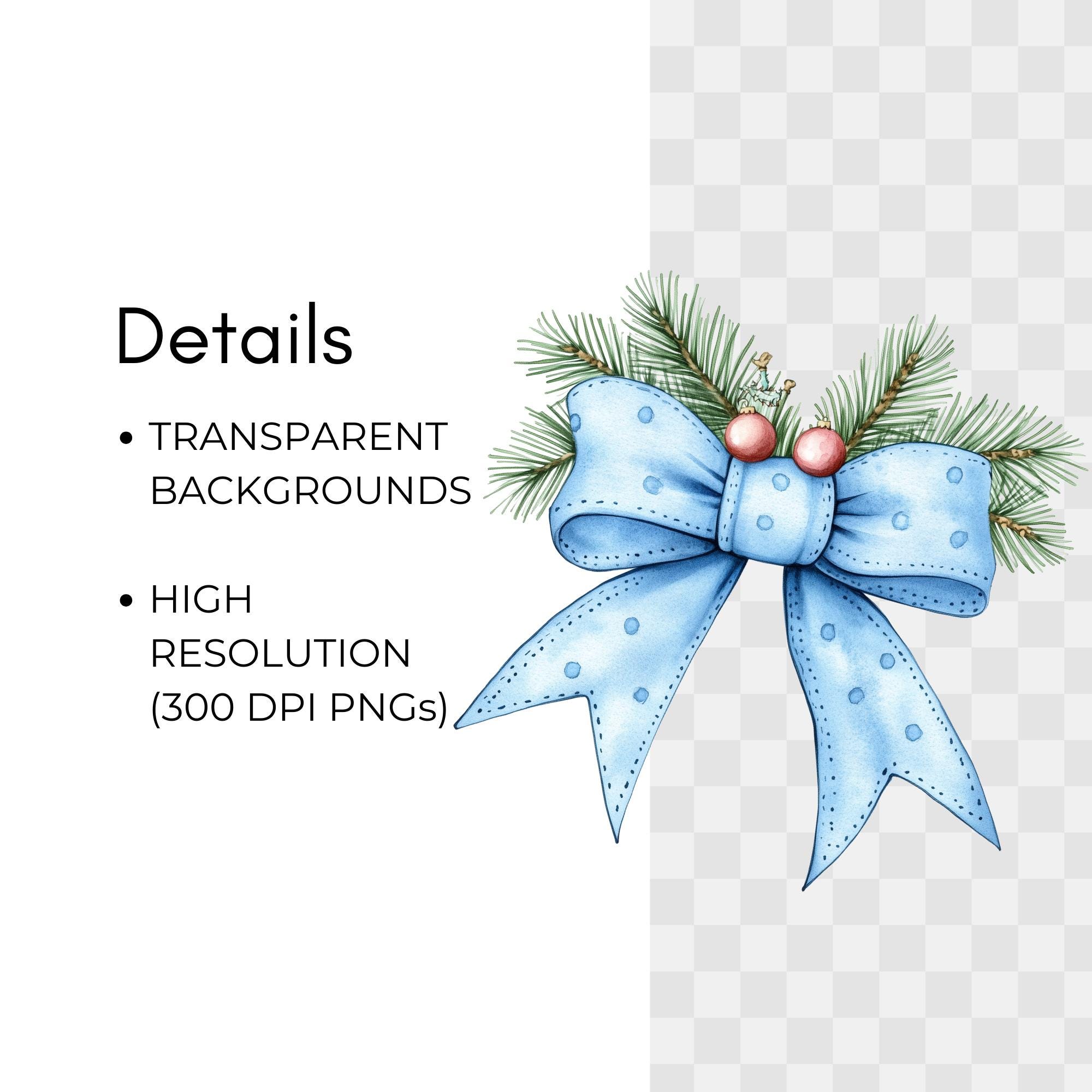 Blue Watercolor Cozy Christmas Winter Clipart Cute Blue Ornaments ...