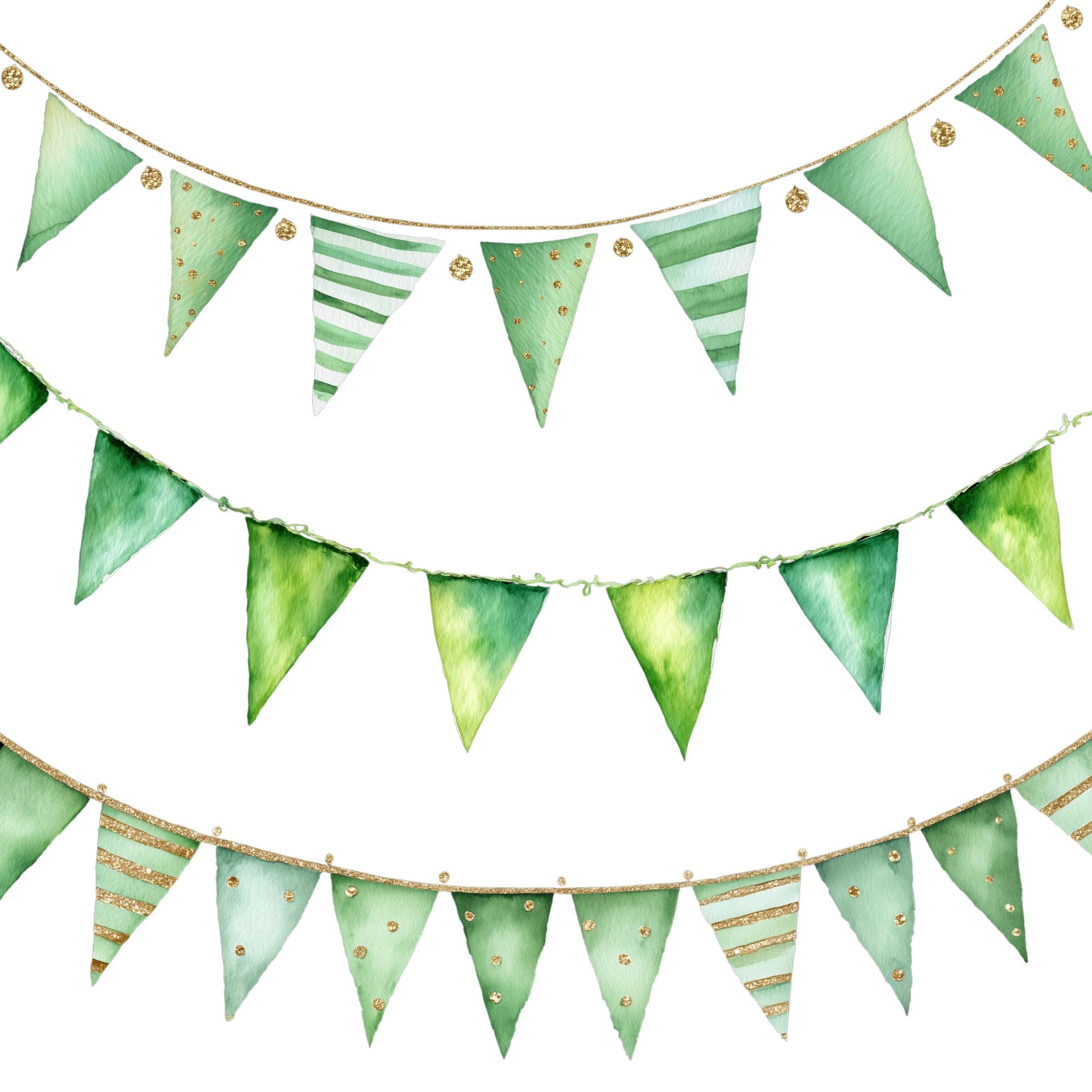 Watercolor Bunting Clipart: Boho Party Flags (PNG Digital Download - Etsy