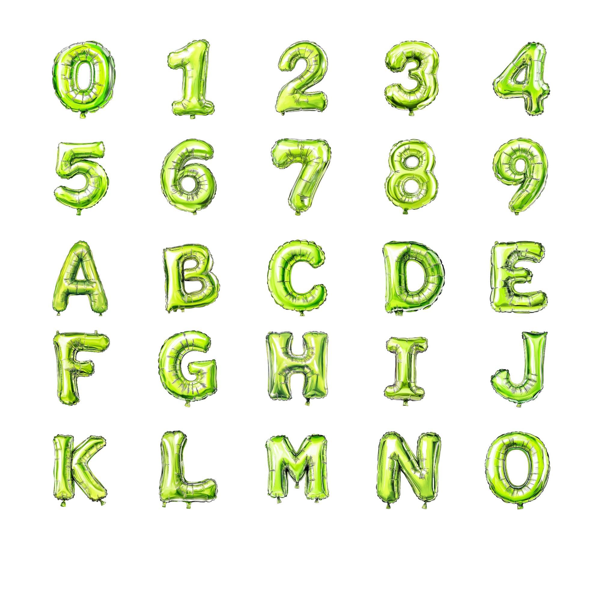 Lime Green Foil Balloon Number Clipart Green Foil Balloon Clipart Party ...