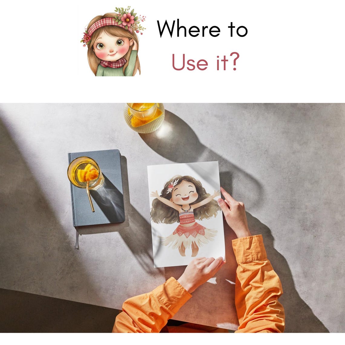 Cute Polynesian Princess Moana Clipart Cute Hawaiian Moana Birthday ...