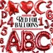 Red Foil Balloon Alphabet Clip Art PNG Red Foil Party Design Balloons ...