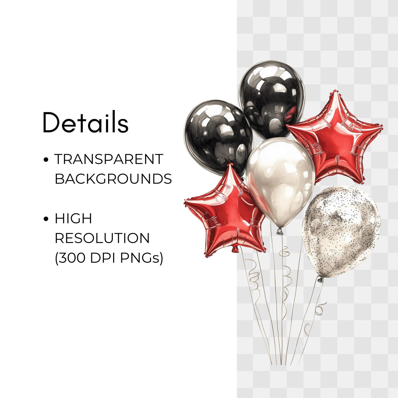 Red Foil Balloon Alphabet Clip Art PNG Red Foil Party Design Balloons ...