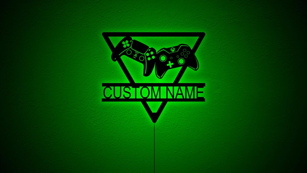 Personalized Gaming RGB Led Wall Light, Gamer Christmas Gift, Streamer ...