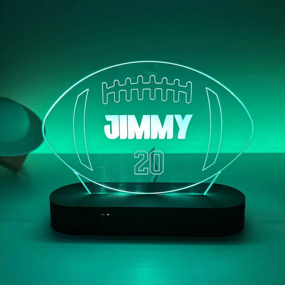 Customizable American Football 3D Night Light, American Football ...