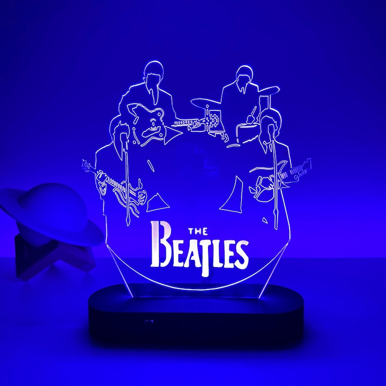 The Beatles 3D Led Lamp, the Beatles Night Light, the Beatles Music ...