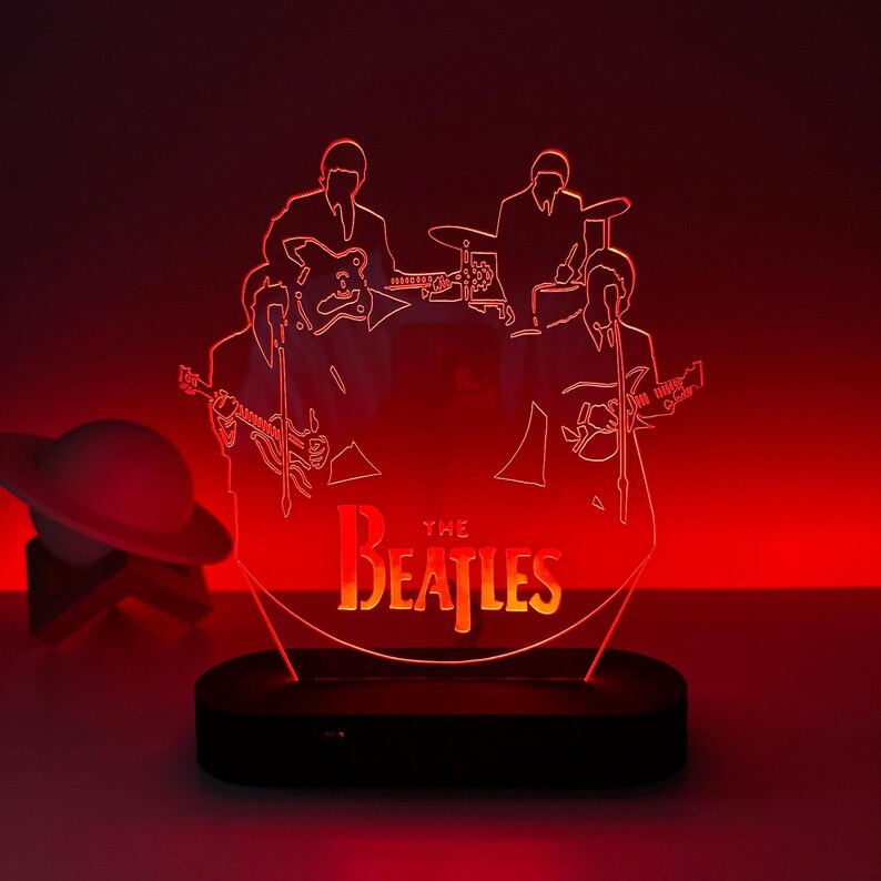 The Beatles 3D Led Lamp, the Beatles Night Light, the Beatles Music ...