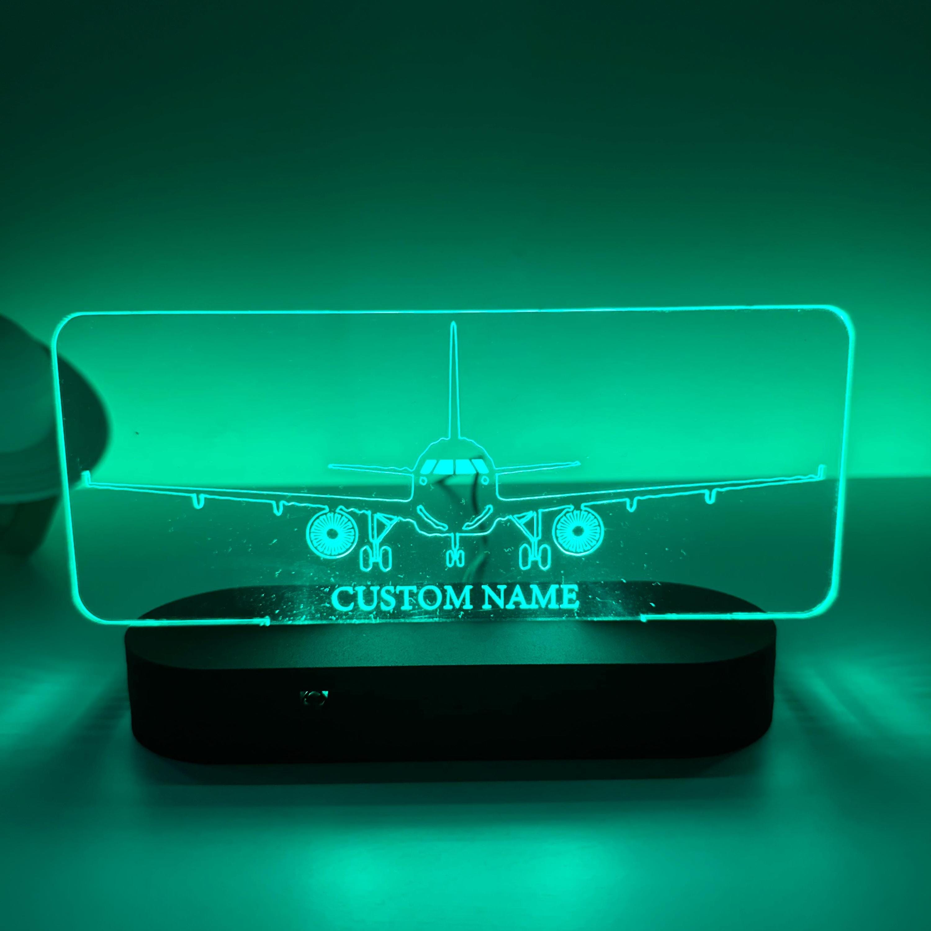 Custom Airplane LED Lamp W/rgb Remote Control, Aircraft Night Light ...