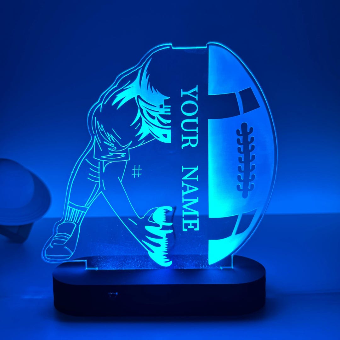 Personalized American Football 3D Night Light, American Football ...