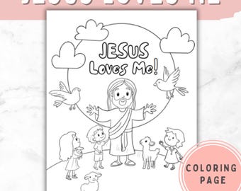 coloring sheet jesus loves me