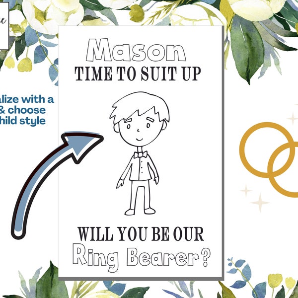 Ring Bearer Coloring Book - Etsy