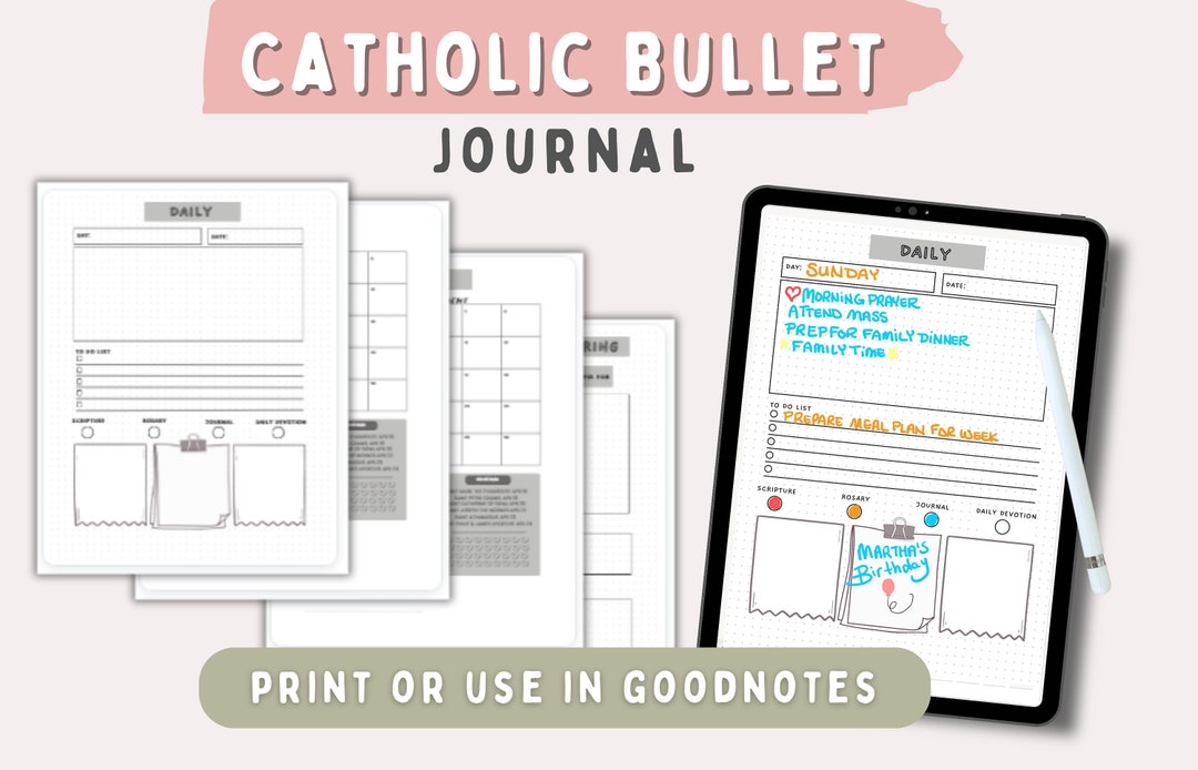 2024 Catholic Bullet Journal for Printing or Goodnotes 2024 Catholic ...