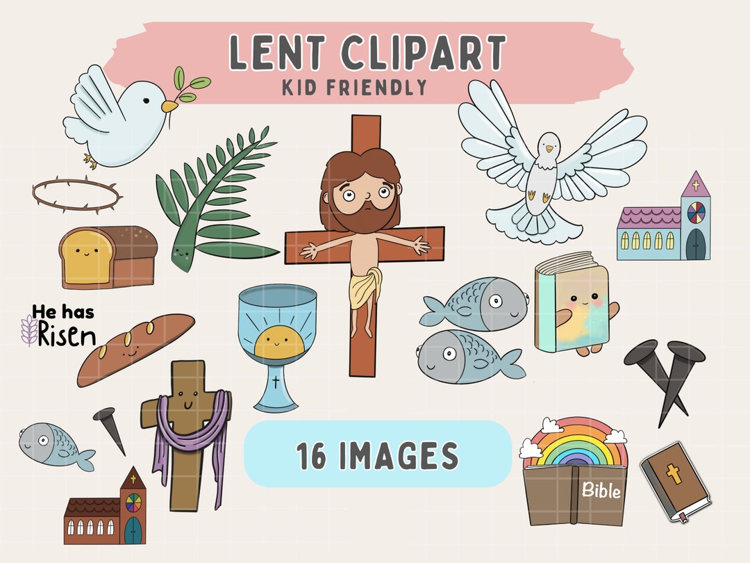 Lent Clip Art: Kid-friendly Christian Illustrations (digital Download ...