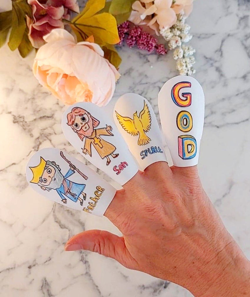 Holy Trinity Sunday School Activity Sheet Finger Puppets - Etsy