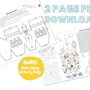 Printable Paper Church, Paper Church Kit, Sunday School Craft, Instant ...