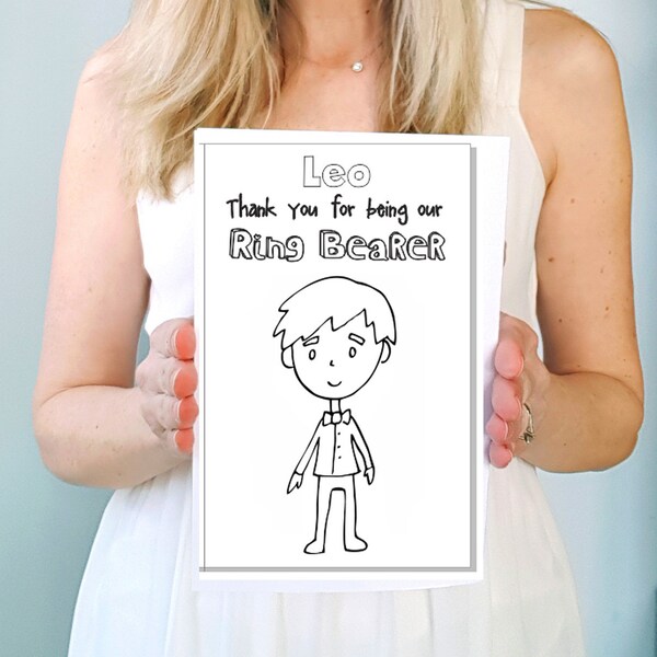 Ring Bearer Coloring Page - Etsy