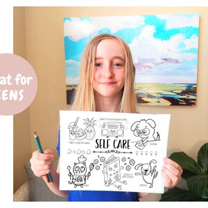 Mental Health Coloring Pages, Self Care Coloring, Meditation Colouring ...