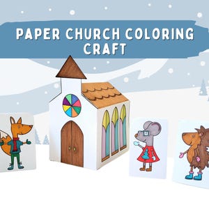 Printable Origami Paper Church, Paper Church Kit,folded Paper House, X ...