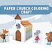 Printable Origami Paper Church, Paper Church Kit,folded Paper House, X ...