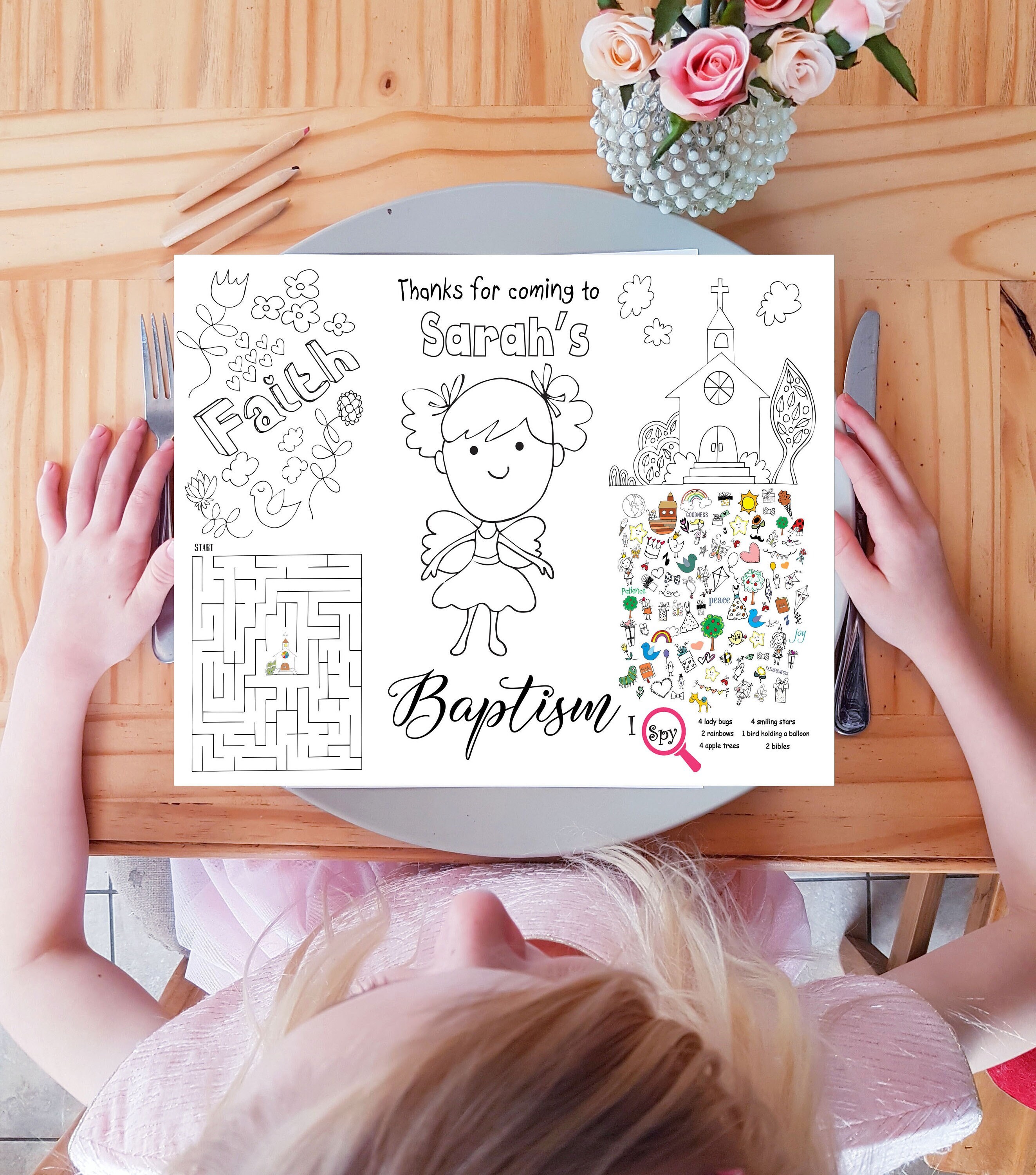 Christening, Baptism Coloring Pages, Confirmation Activity Sheets, Kids ...