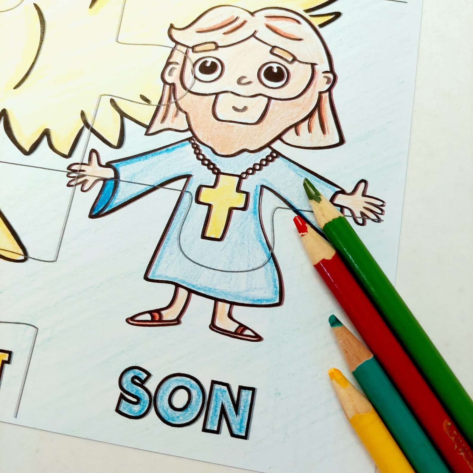 Holy Trinity Sunday School Puzzle Worksheet, Catholic Craft, Bible ...