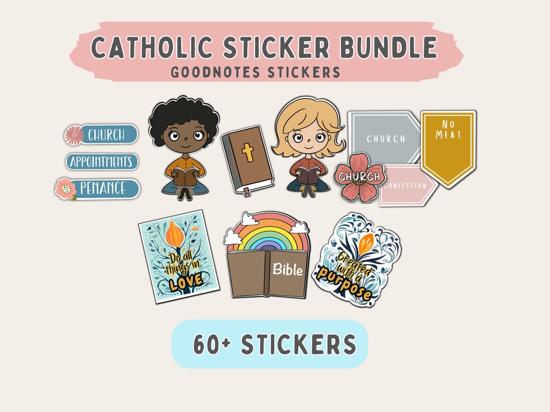 Catholic Planner Stickers for Digital Planner Bible Journal Stickers ...