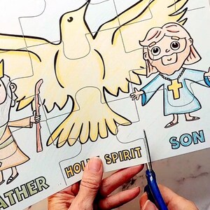 Holy Trinity Sunday School Puzzle Worksheet, Catholic Craft, Bible ...
