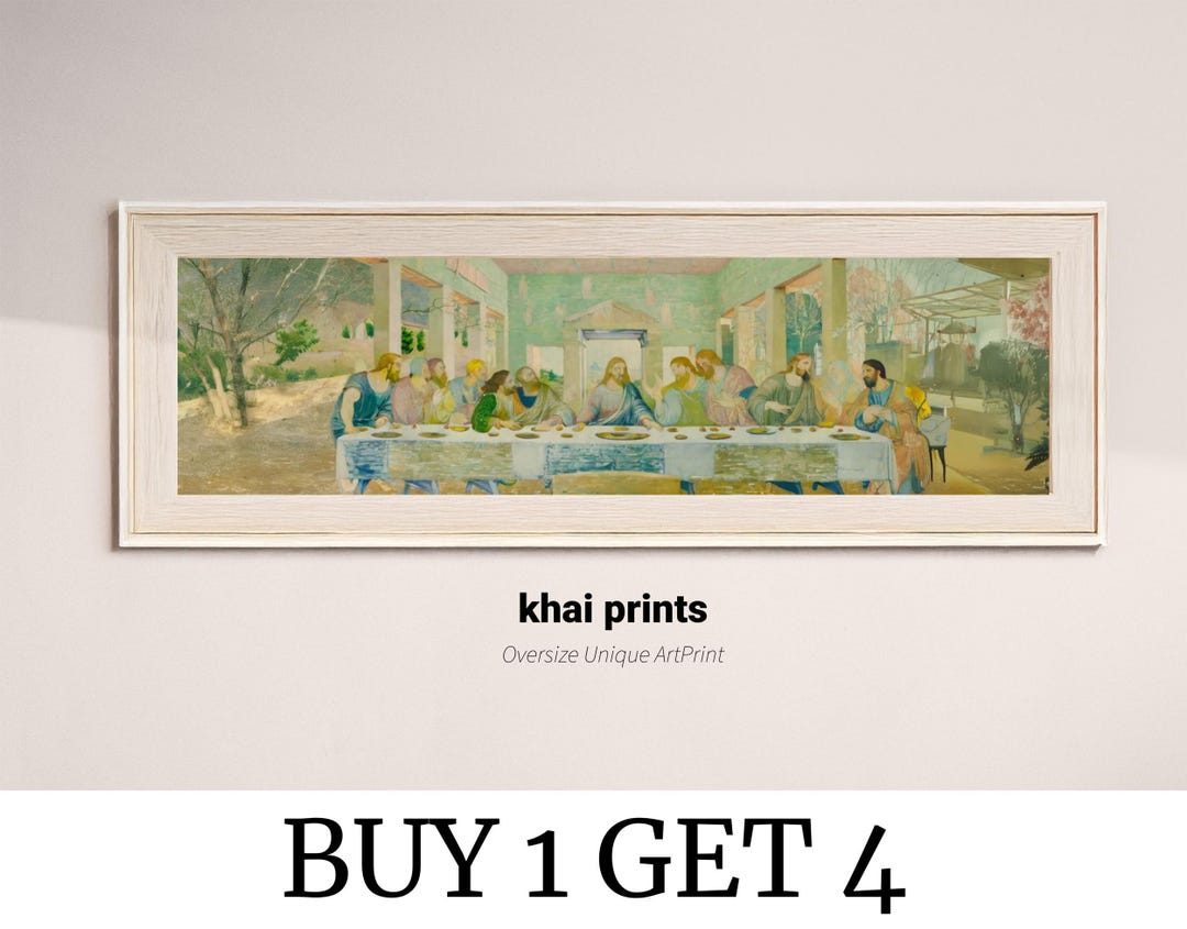 The Last Supper Wall Art Inspiration A Serene Gathering in Pastel Hues ...