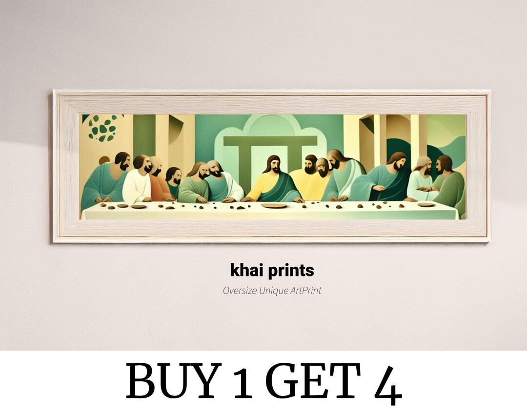 The Last Supper Modern Interpretation of the Last Supper Large Wall Art ...