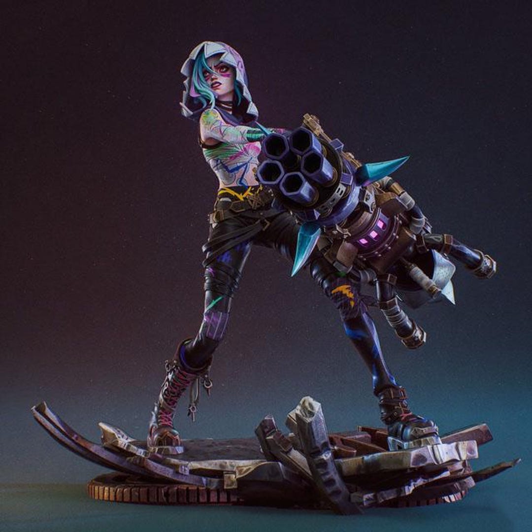 Jinx - League of Legends High Quality Painted/unpainted Figure Printer ...