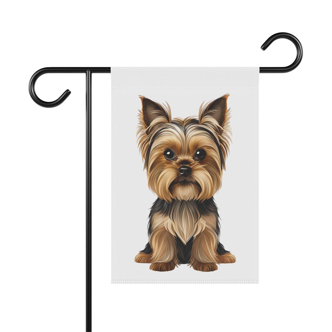 Custom Yorkie Garden Banner, Dog Lover Decor, Pet Memorial Flag ...