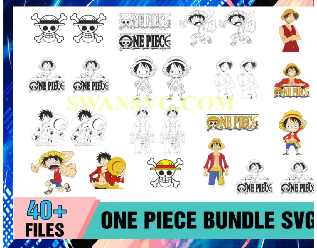 40 One Piece Bundle SVG, Anime Svg, Cartoon Japan Svg, Manga Svg - Etsy