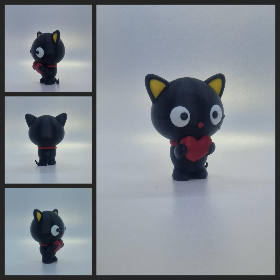 Chococat Holding a Heart 3D Print Perfect Valentine's Day Gift - Etsy