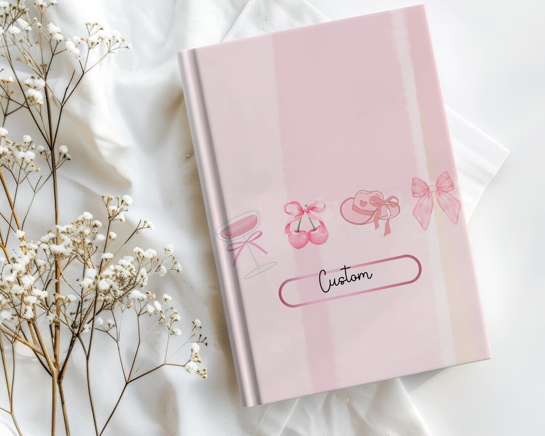 Pink Journal Customizable Notebook Cute Pink Coquette Diary Journaling ...