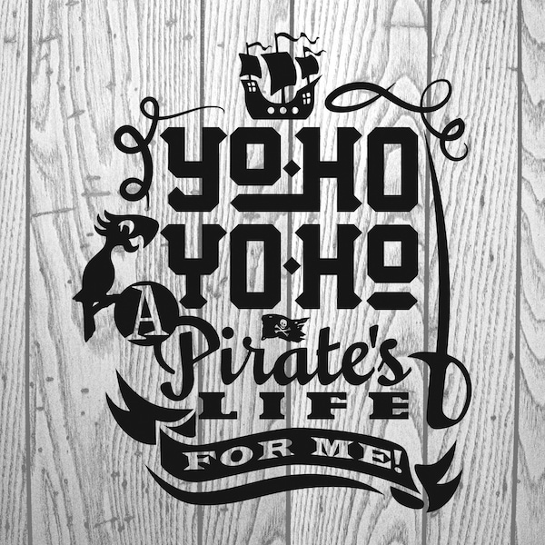 Yo Ho Pirates Life for Me Svg - Etsy