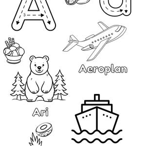 Albanian Alphabet. Colouring Book. Alfabeti I Gjuhës Shqipe. Libër Për ...