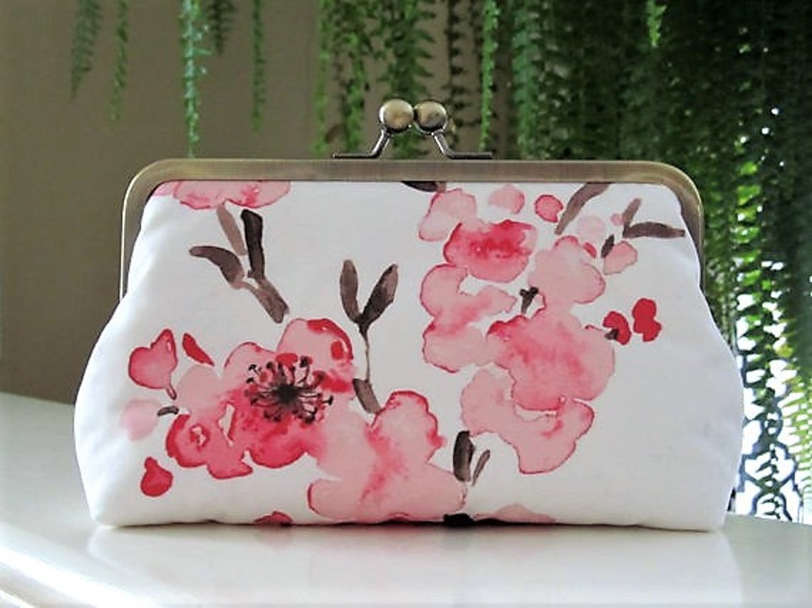 Cherry Blossom Clutch, Bridal Accessories, Bridal Clutch, Bridesmaid ...