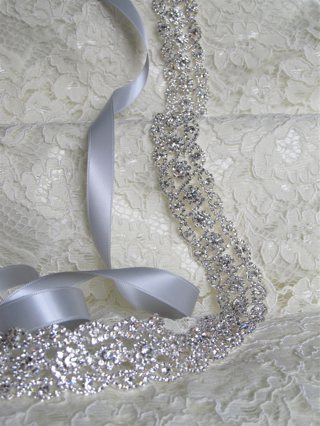 Silver Crystal Rhinestone Bridal Sash,wedding Sash,belts and Sashes ...