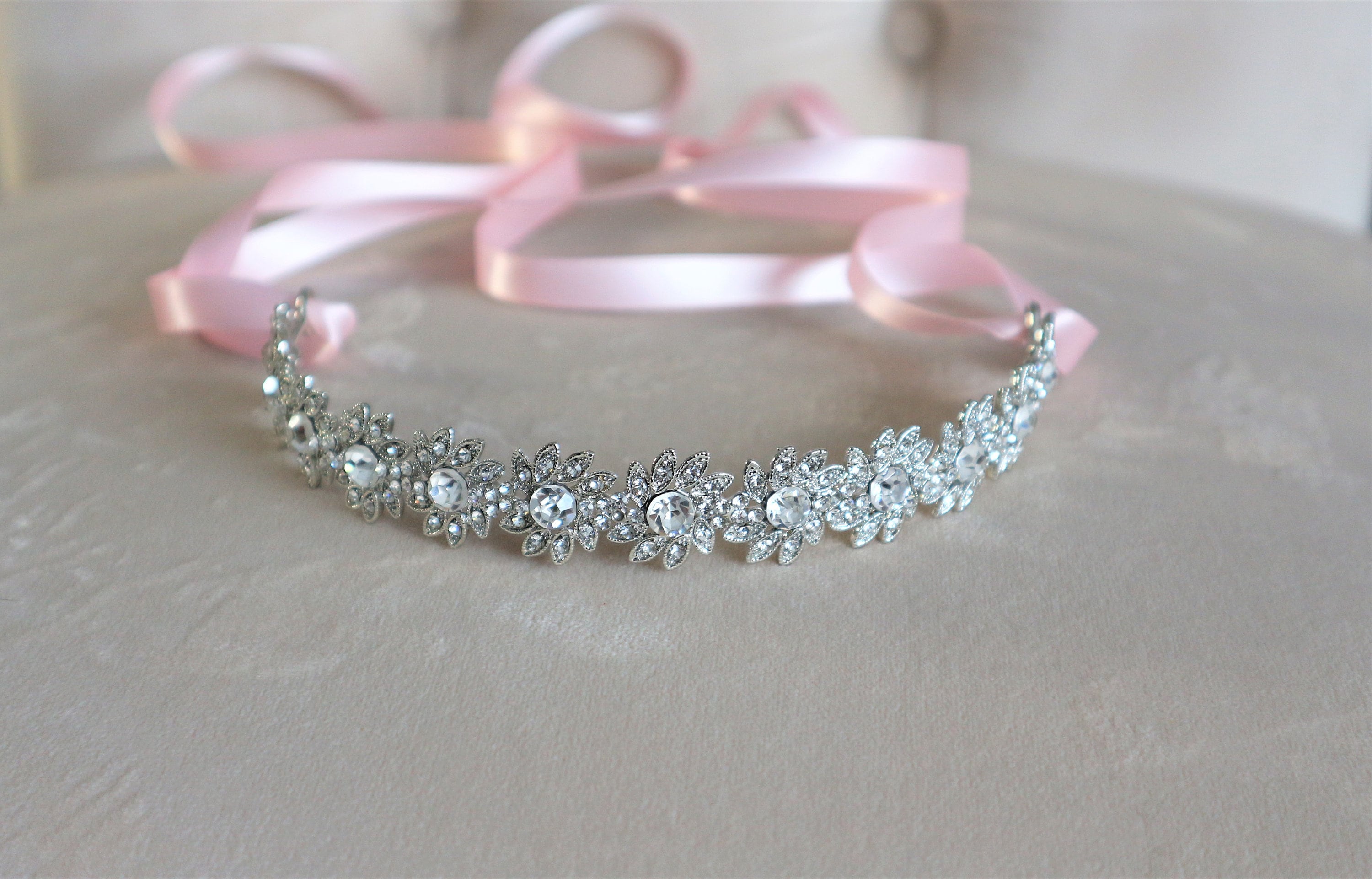 Silver Crystal Rhinestone Bridal Tiara Headpiecebridal | Etsy