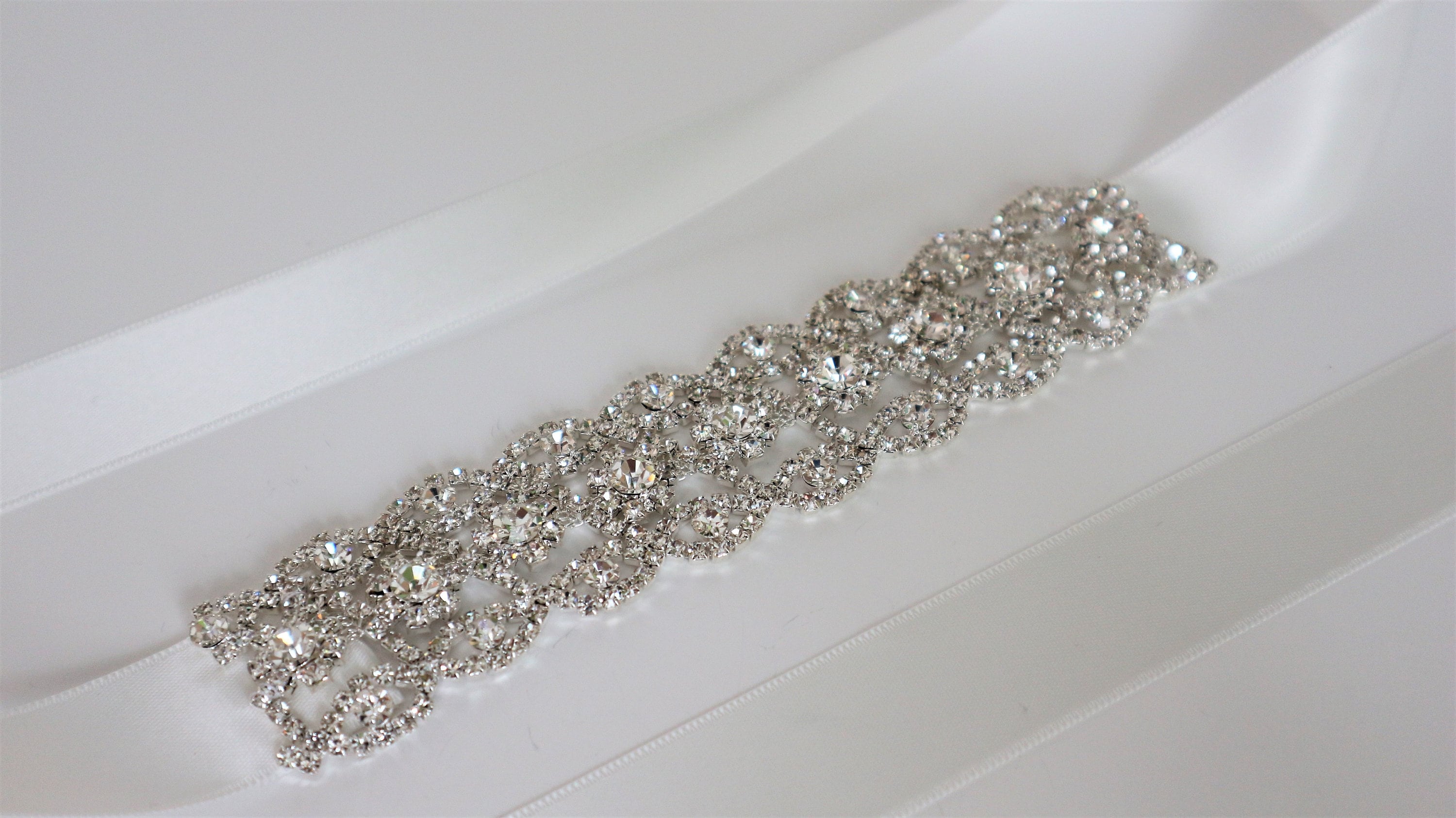 Silver Rhinestone Bridal Cuff,wedding Accessories, Bracelet,crystal ...