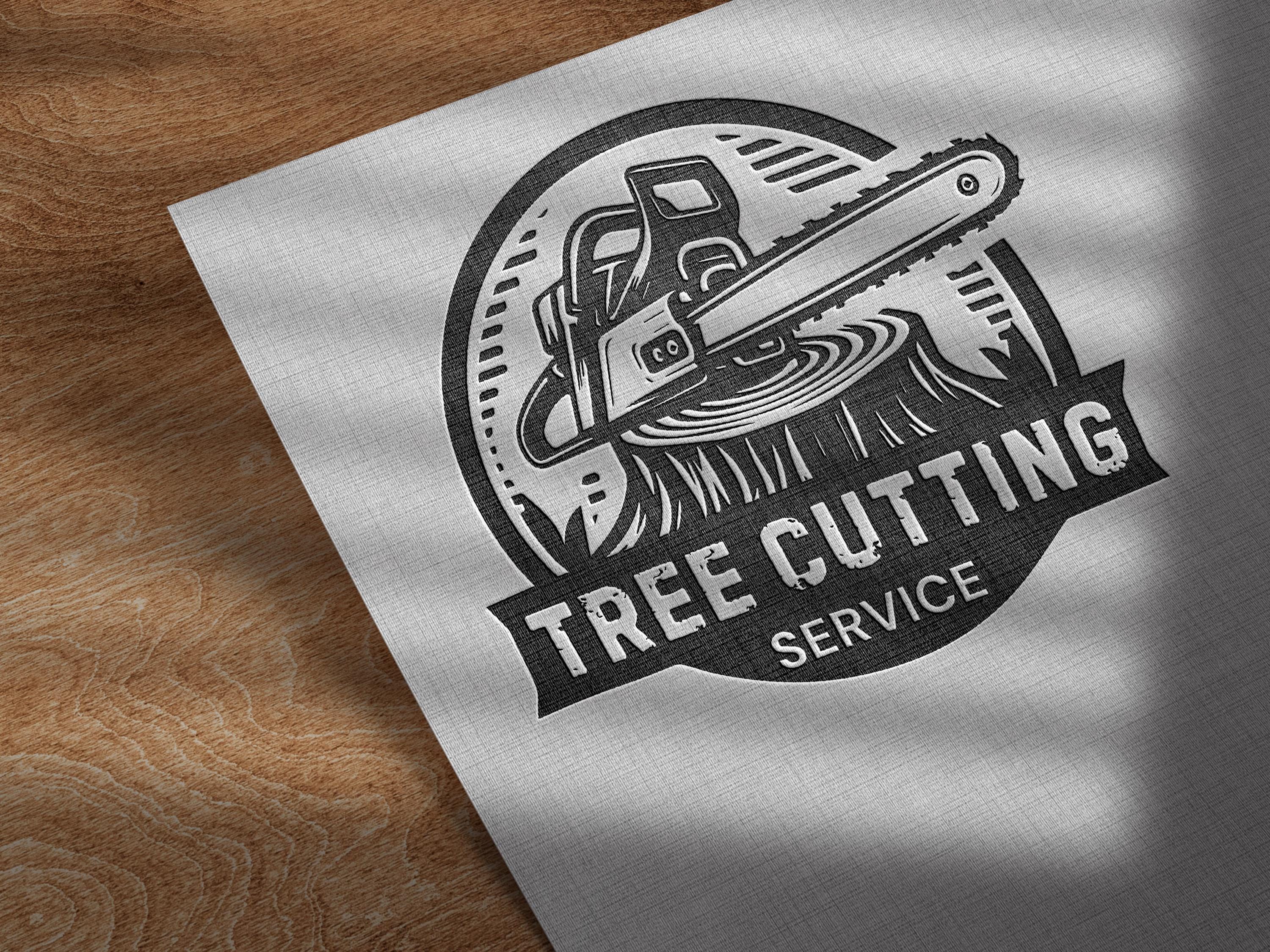Tree Cutting Business Logo Customize Template, SVG, PDF, PNG Service ...