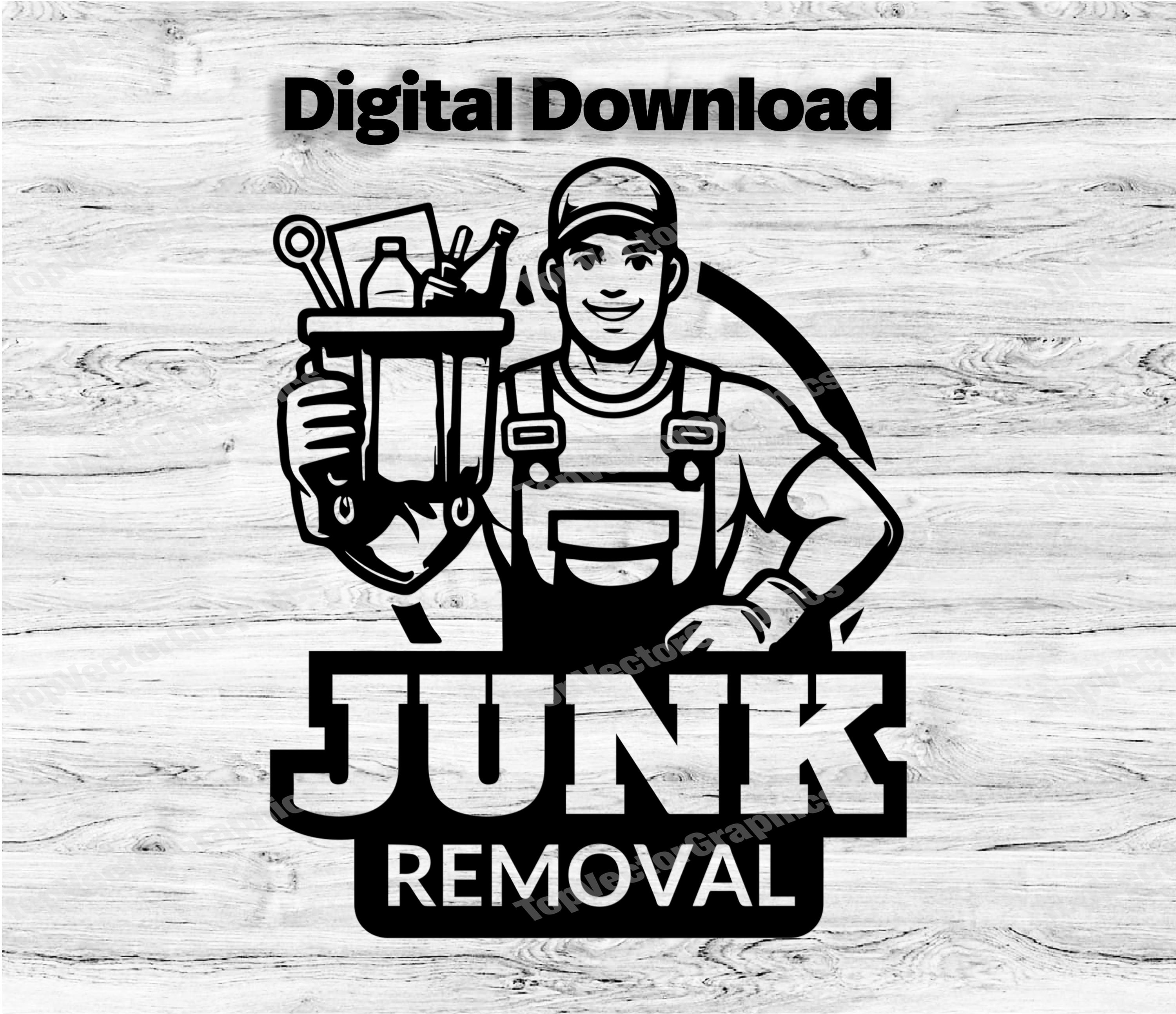 Junk Removal Business Logo Customize Template, SVG, PDF, PNG, Junk Svg ...