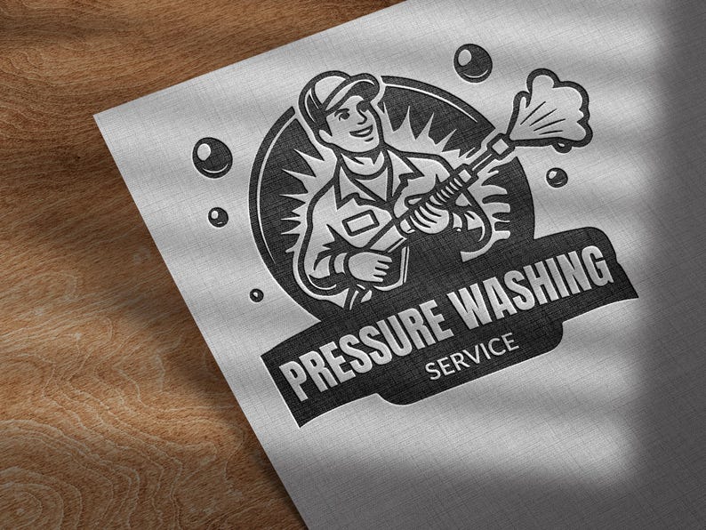 Pressure Washing Business Logo Customize Template, Canva Template ...