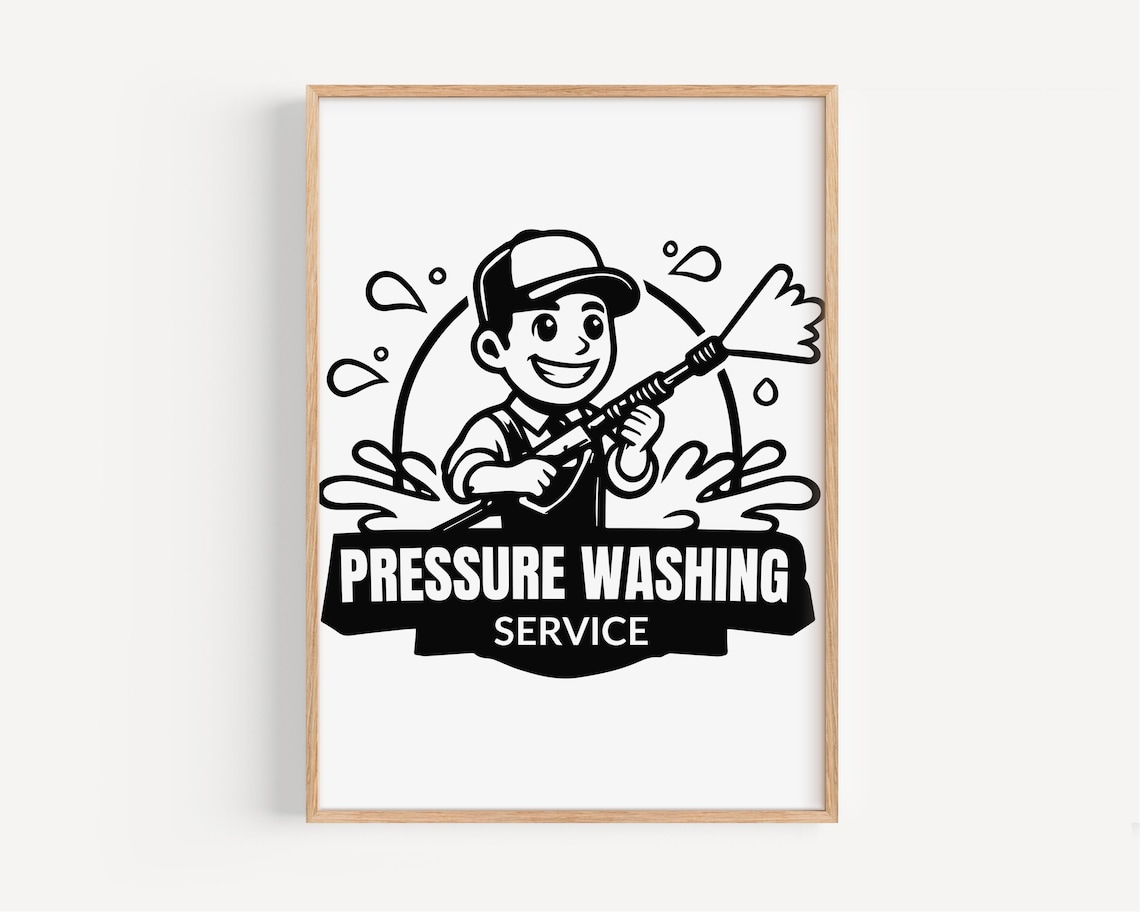 Pressure Washing Business Logo Customize Template, Canva Template ...